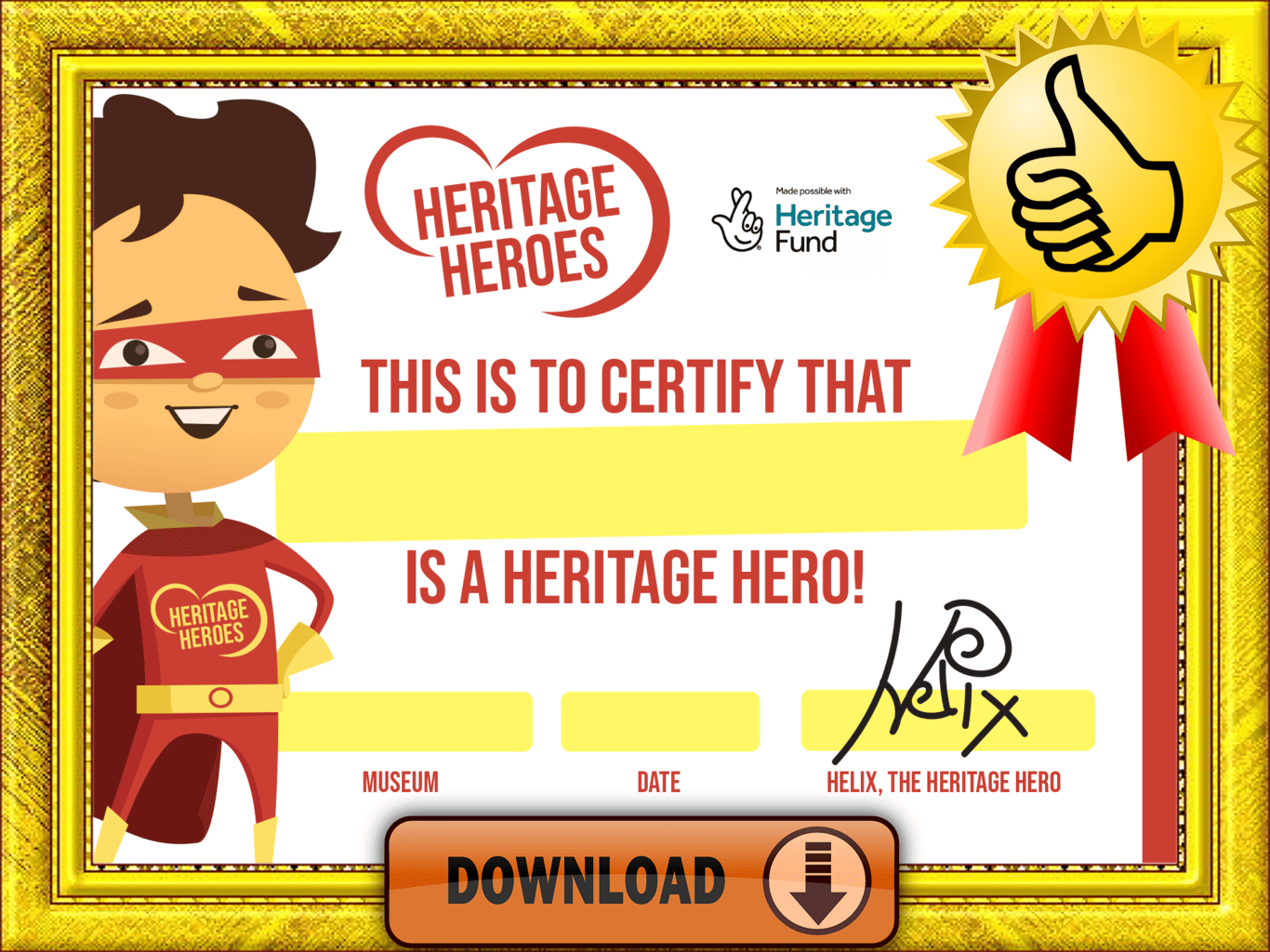 Download your Heritage Hero Certificate here! - Fun Kids - the UK's ...