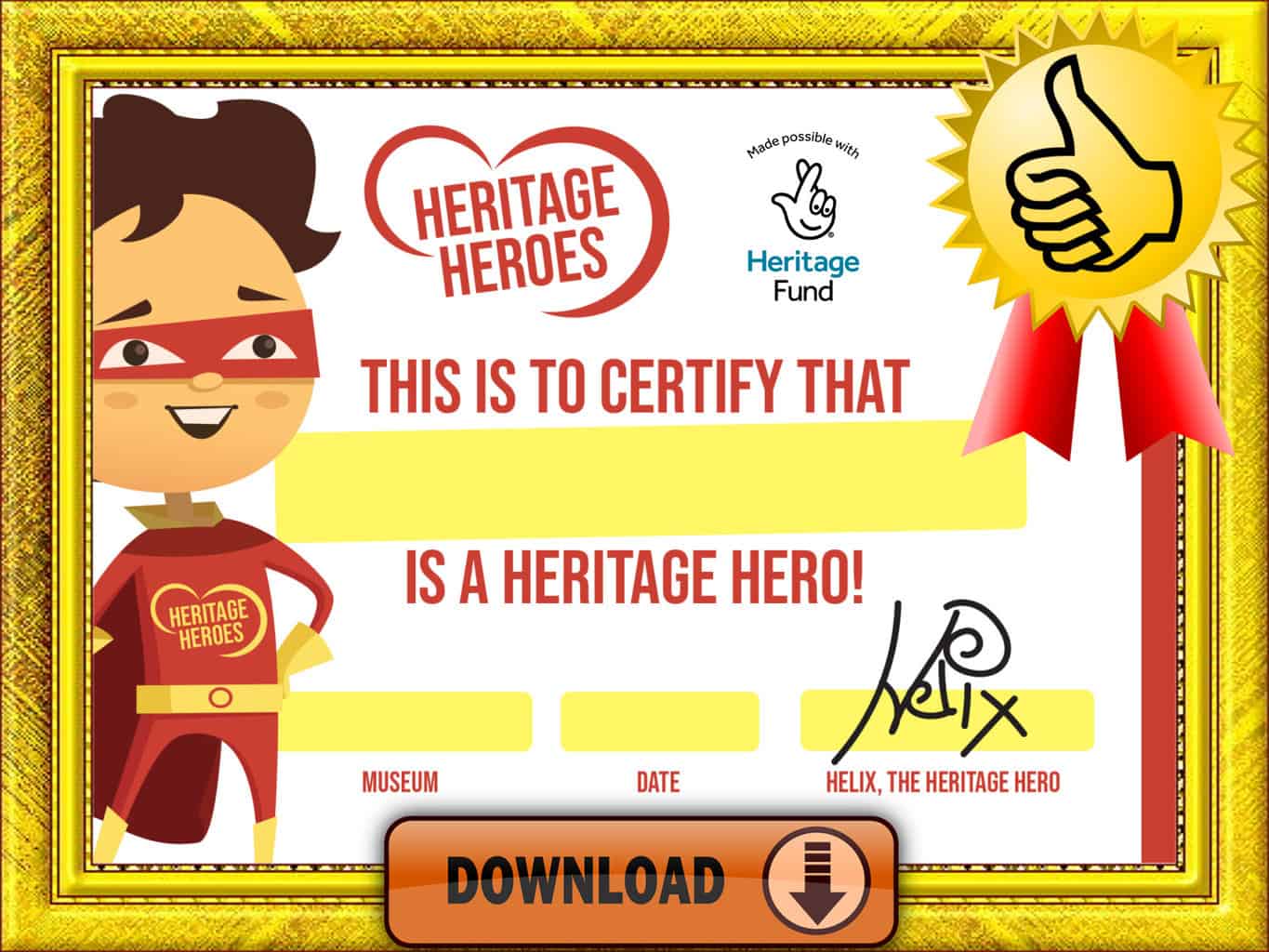 Download your Heritage Hero Certificate here! - Fun Kids - the UK's ...
